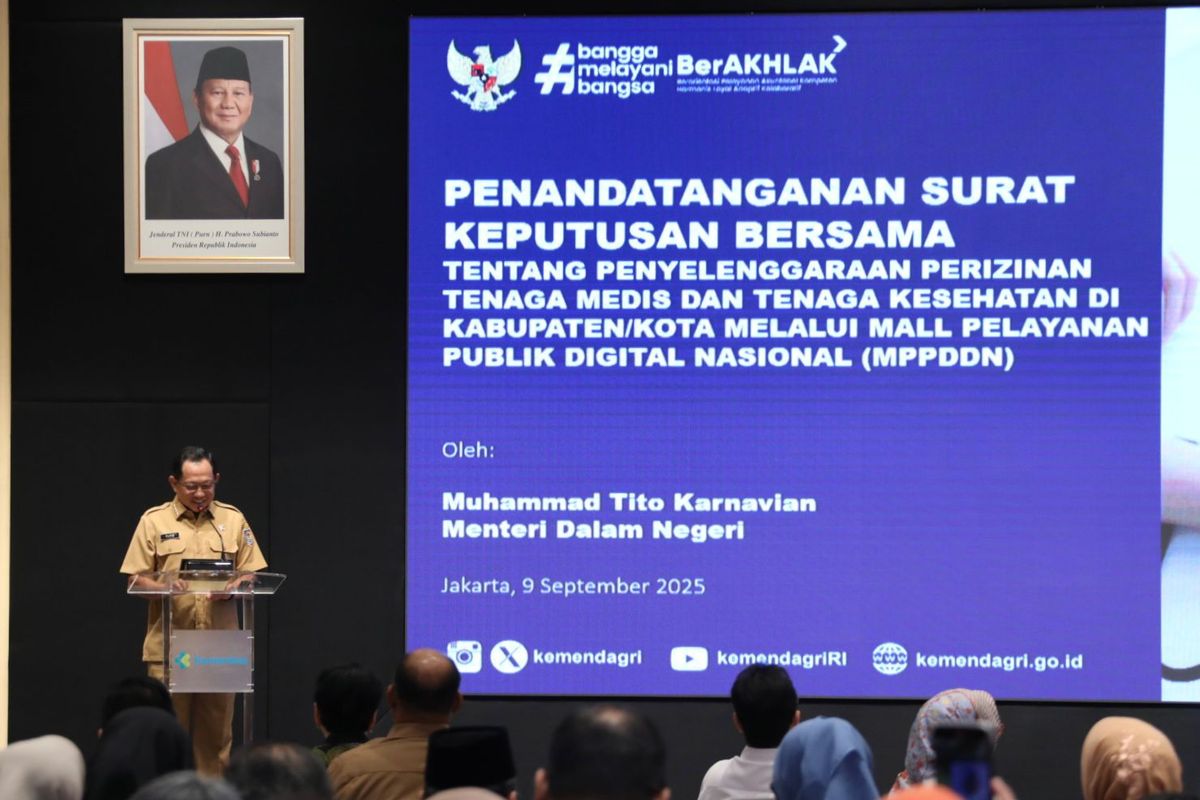 Mendagri Tito Dukung Perizinan Tenaga Medis dan Kesehatan Lewat MPPDN