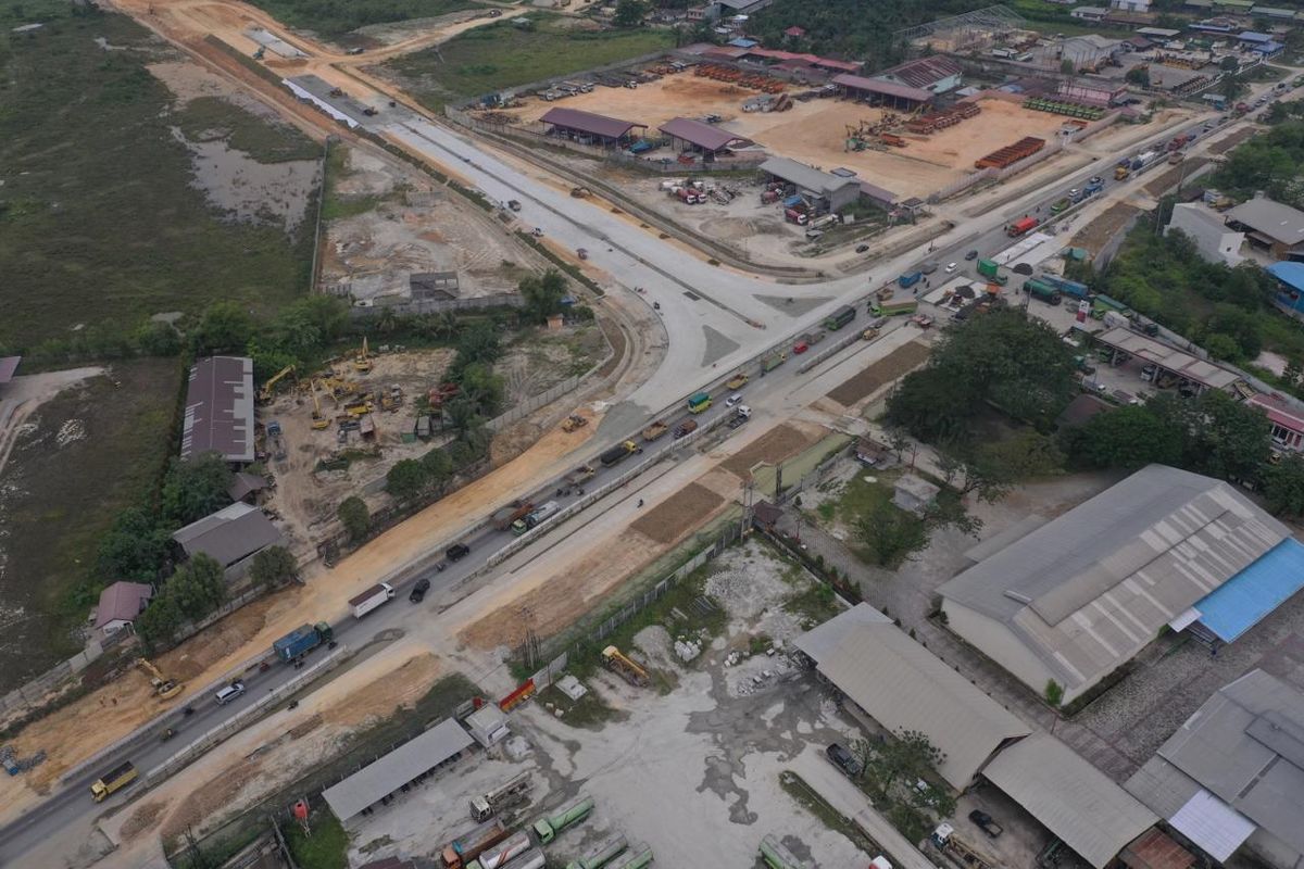 Ada Pekerjaan Simpang Sebidang Siak, Lalin Dialihkan