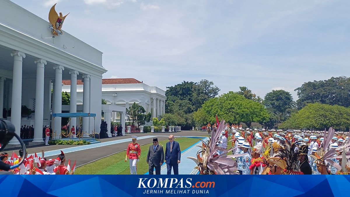 Presiden Turkiye Erdogan Tiba di Istana Bogor, Disambut Anak Sekolah ...