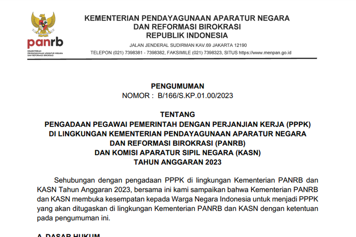 10 Link Instansi yang Sudah Umumkan Syarat serta Formasi CPNS dan PPPK 2023 10 Link Instansi yang Sudah Umumkan Syarat serta Formasi CPNS dan PPPK 2023