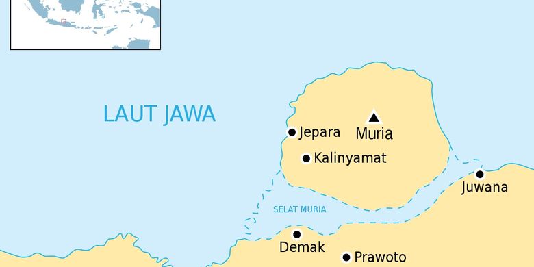 Sejarah Selat Muria yang Menghilang pada Abad ke-17