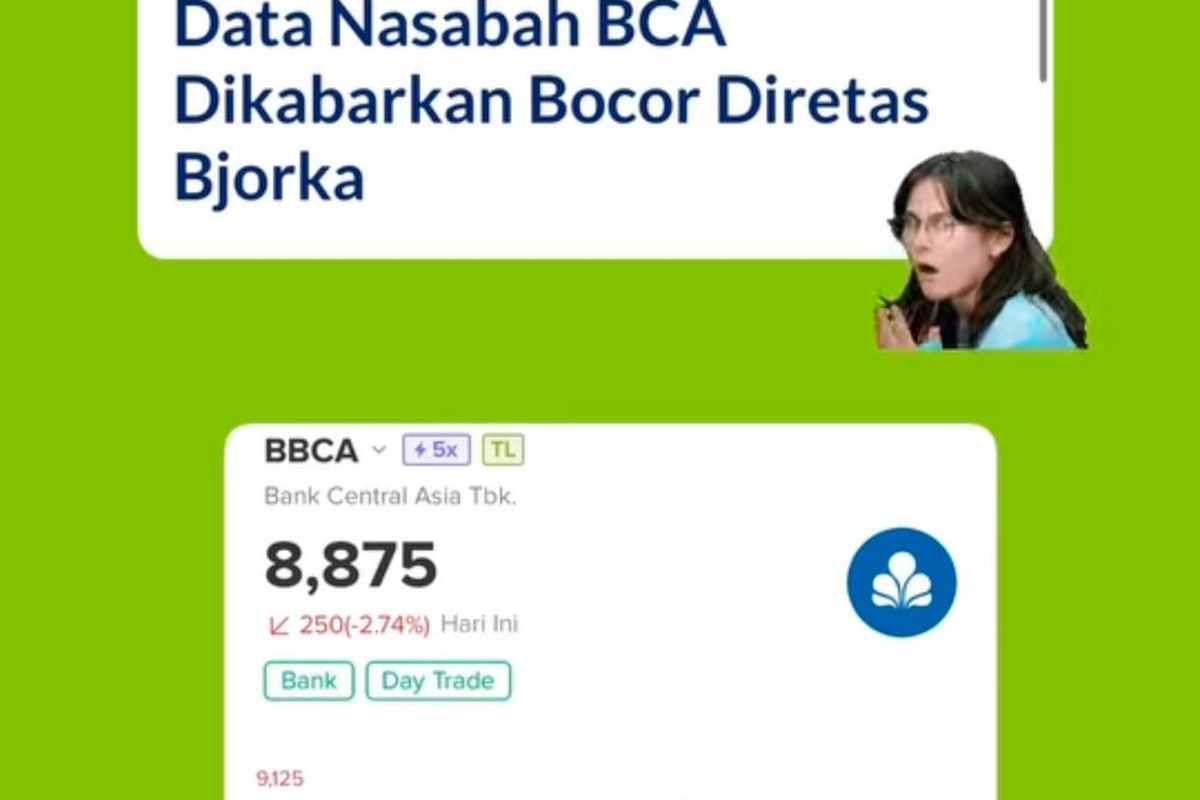Ramai soal Data Nasabah BCA Disebut Bocor Diretas Bjorka, Ini Faktanya