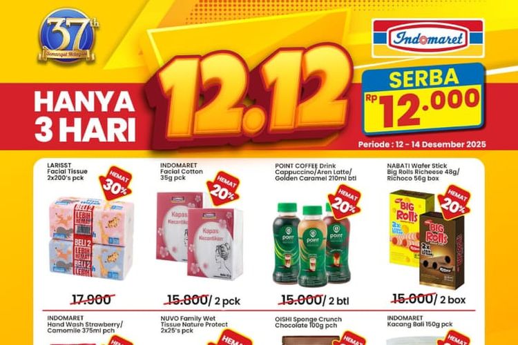 Promo Indomaret Hari Ini 12 Desember 2025: Serba Rp 12.000 untuk Kopi ...
