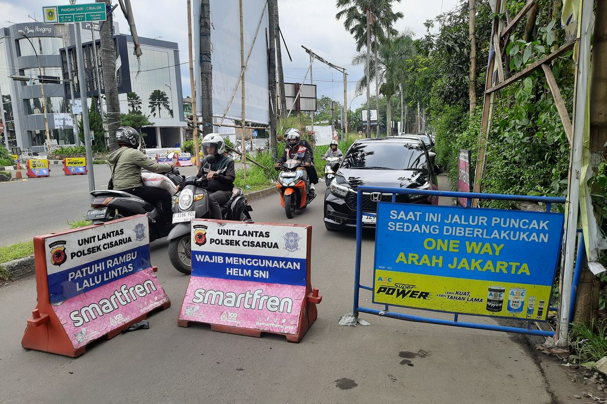Update Jalur Puncak Bogor: One Way Satu Arah ke Jakarta, Arus ke Atas Ditutup