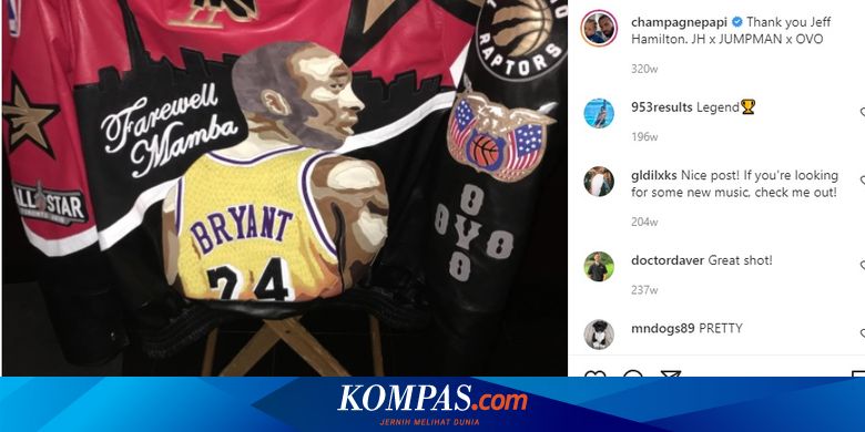 Jaket "Kobe Bryant" Milik Drake Rancangan Jeff Hamilton, di Mana?