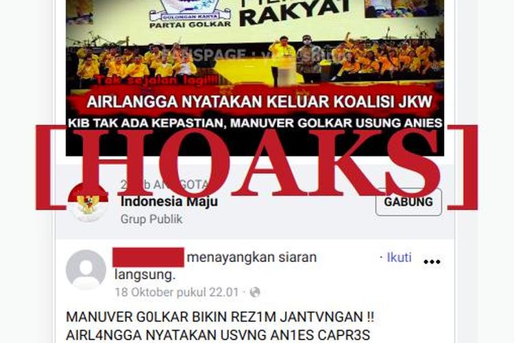 [HOAKS] Partai Golkar Usung Anies Baswedan sebagai Capres