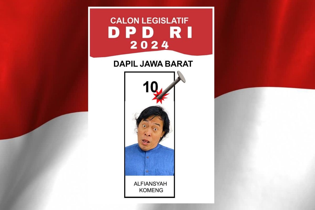 Kata Komeng dan KPU soal Foto "Nyeleneh" di Surat Suara Pemilu 2024, Bagaimana Aturannya?