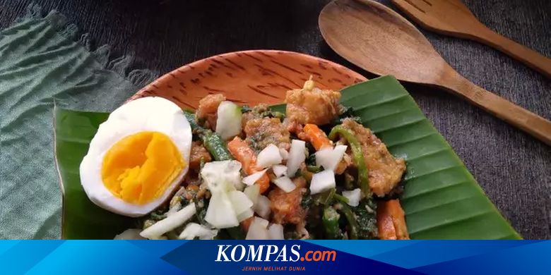 Resep Lotek Khas Solo, Santap dengan Lontong