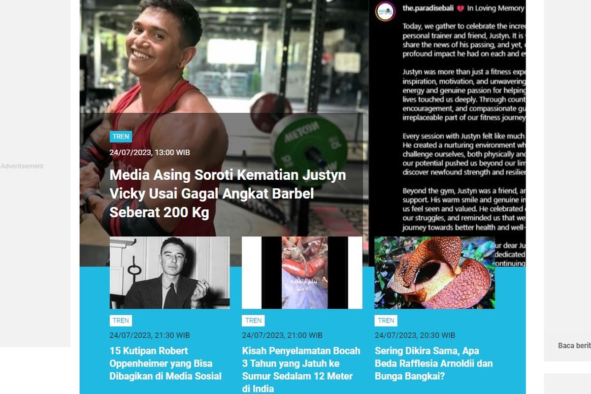 [POPULER TREN] Kata Media Asing soal Kematian Justyn Vicky | Sisa Hari ...