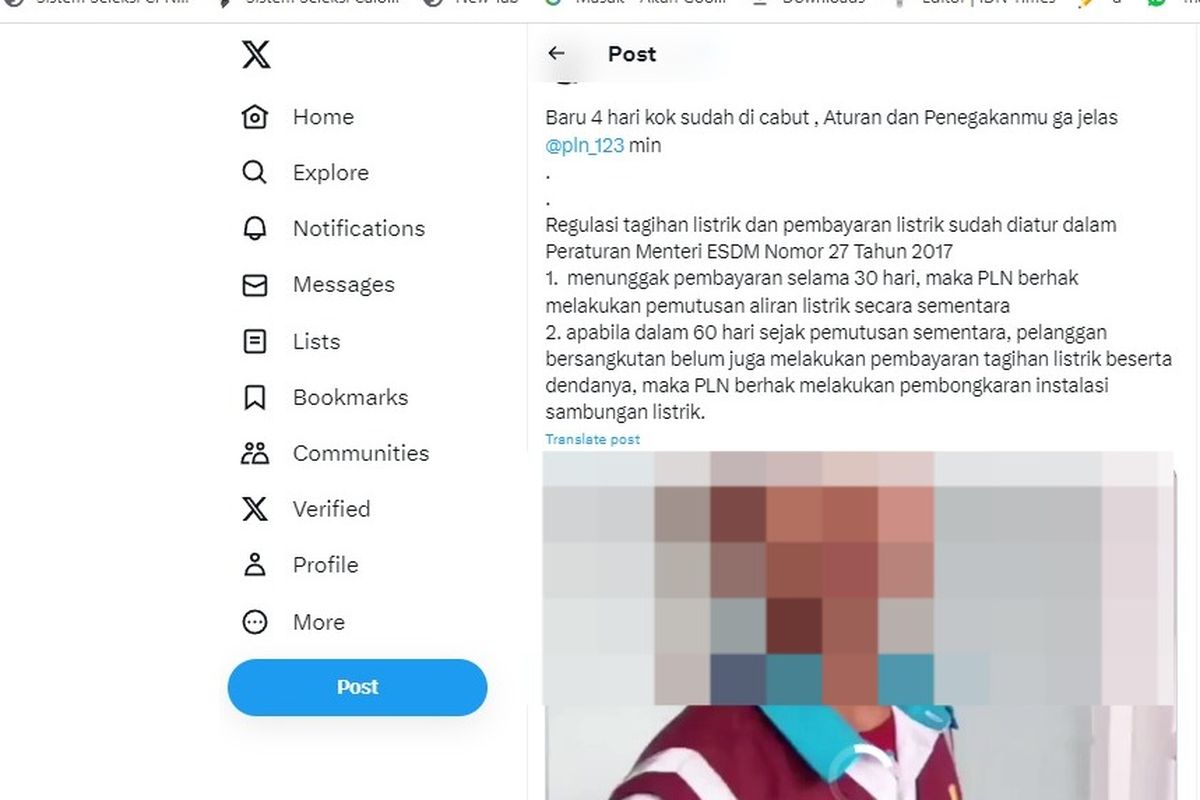 Ramai soal Telat Bayar Tagihan Listrik 4 Hari Dicabut, Ini Kata PLN