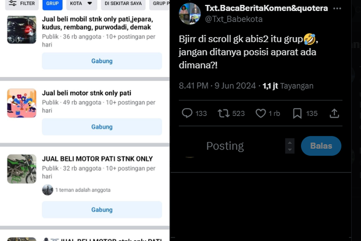 Ramai soal Grup Facebook Jual-Beli Kendaraan "STNK Only" di Pati, Ini ...