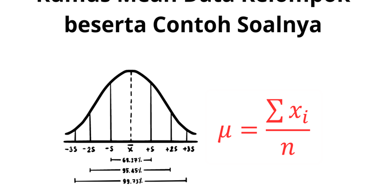Rumus Mean Data Kelompok beserta Contoh Soalnya