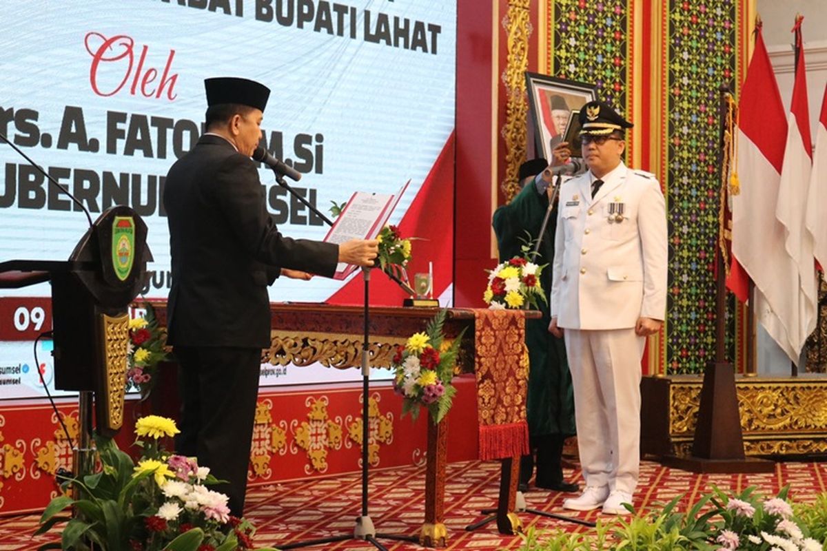 Muhammad Farid Resmi Dilantik sebagai Pj Bupati Lahat