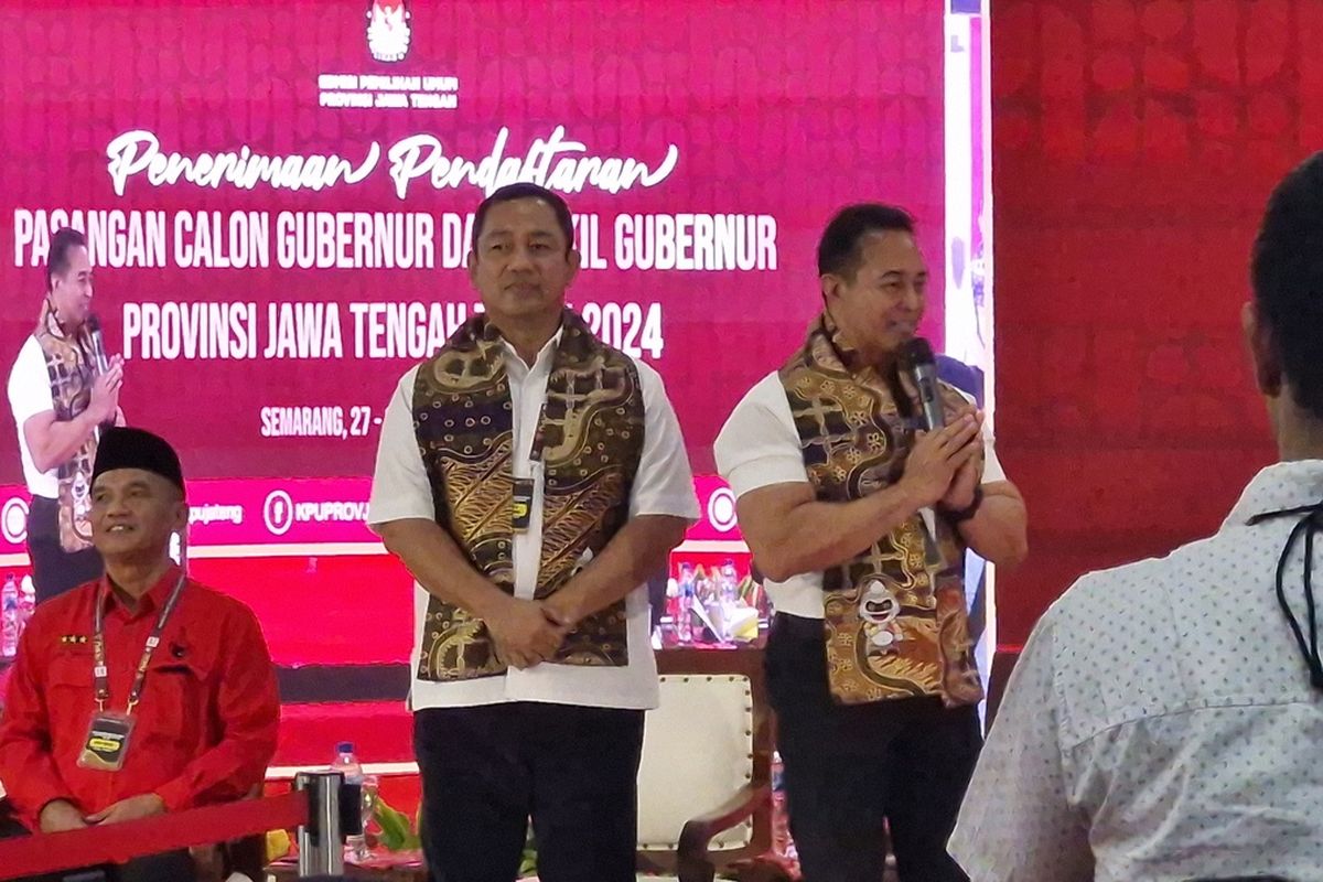 Diusung PDI-P, Andika Perkasa-Hendrar Prihadi Daftar Pilkada di KPU Jateng