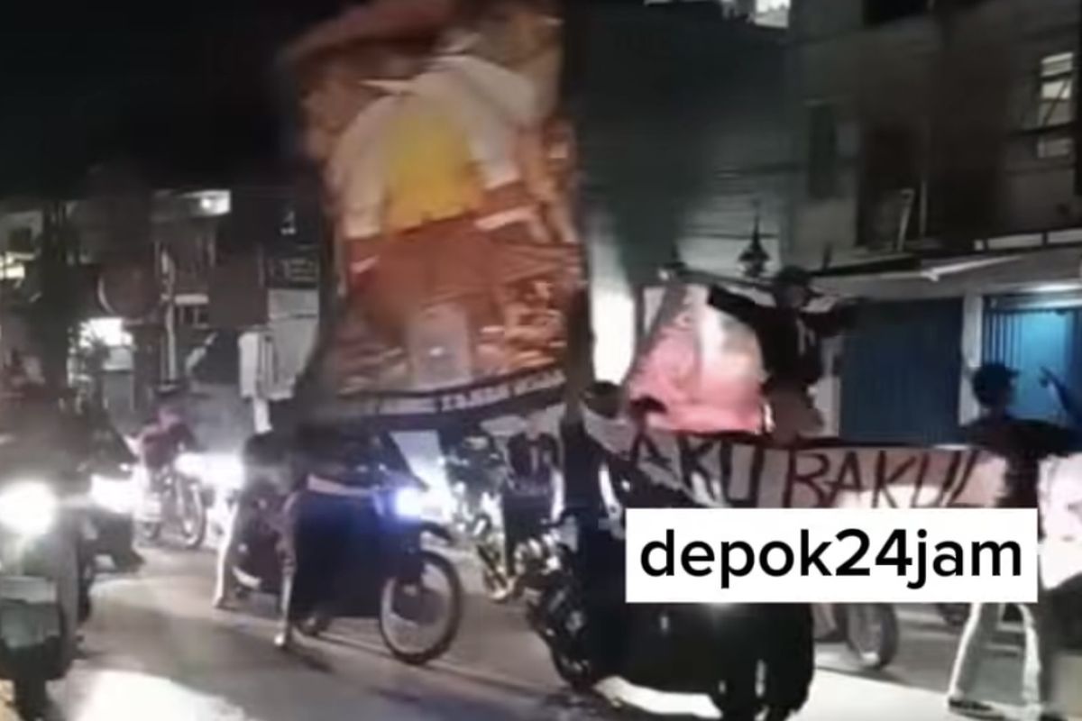 Viral Konvoi Puluhan Pemotor di Depok Dini Hari, Ternyata Organisasi ...