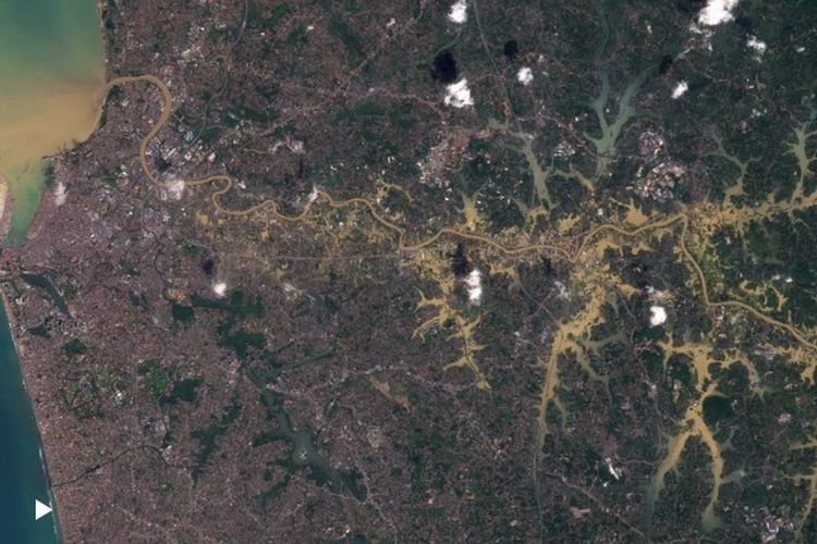 BERITA FOTO: Penampakan Citra Satelit Sebelum dan Sesudah Banjir ...