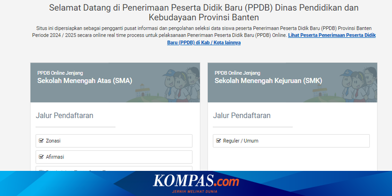 Resmi Dibuka, Ini Link dan Cara Daftar PPDB SMA/SMK Banten 2024