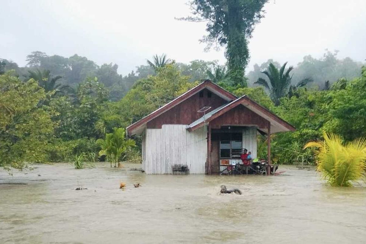 Sungai Meluap, 49 Rumah di Distrik Tor Atas Sarmi Diterjang Banjir