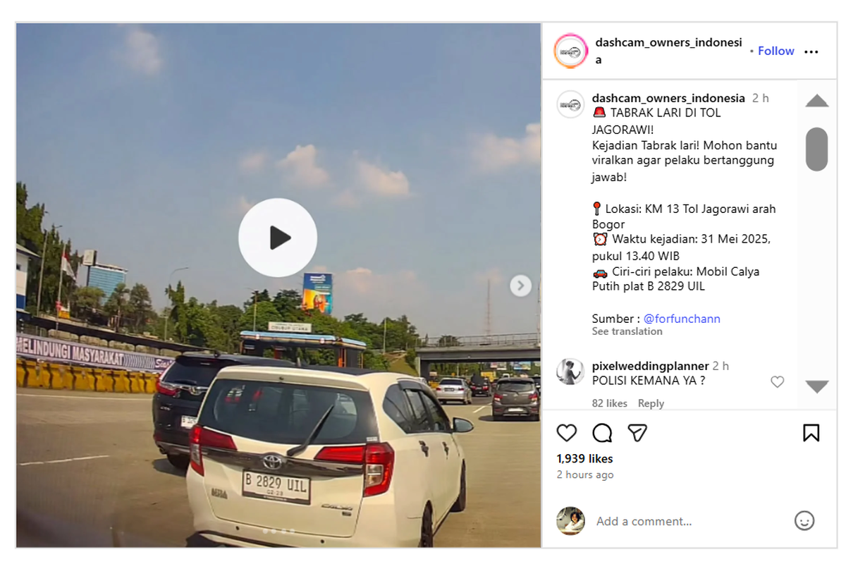 Ulah Sopir Mobil Calya: Terobos Gerbang Tol, Ugal-ugalan dan Tabrak Kendaraan Lain