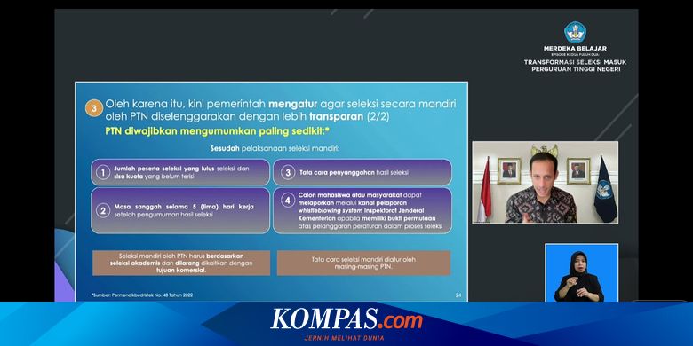 Kemendikbud Ubah Aturan Seleksi SNMPTN, SBMPTN, Jalur Mandiri PTN 2023