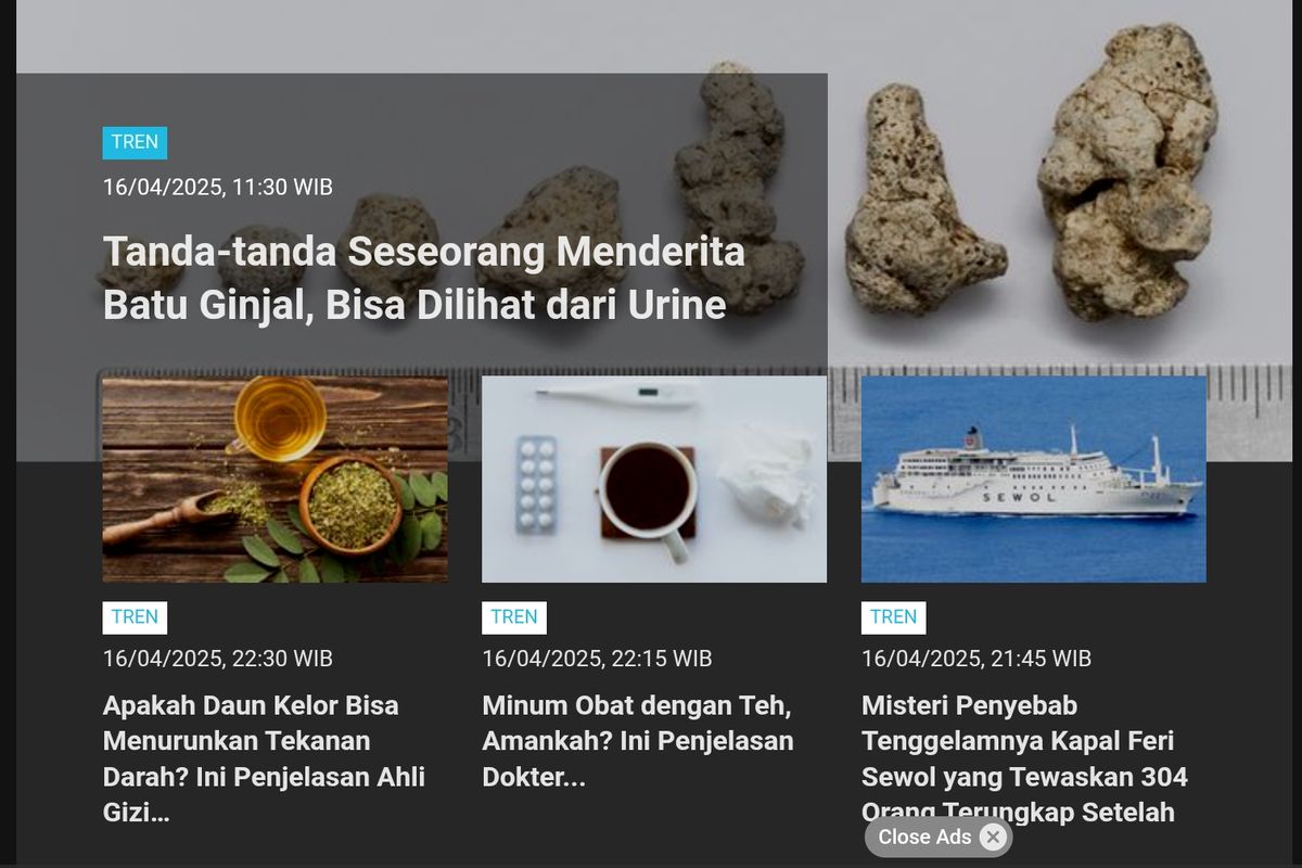 [POPULER TREN] Tanda Batu Ginjal Dilihat dari Urine | Manfaat Kunyit untuk Tubuh