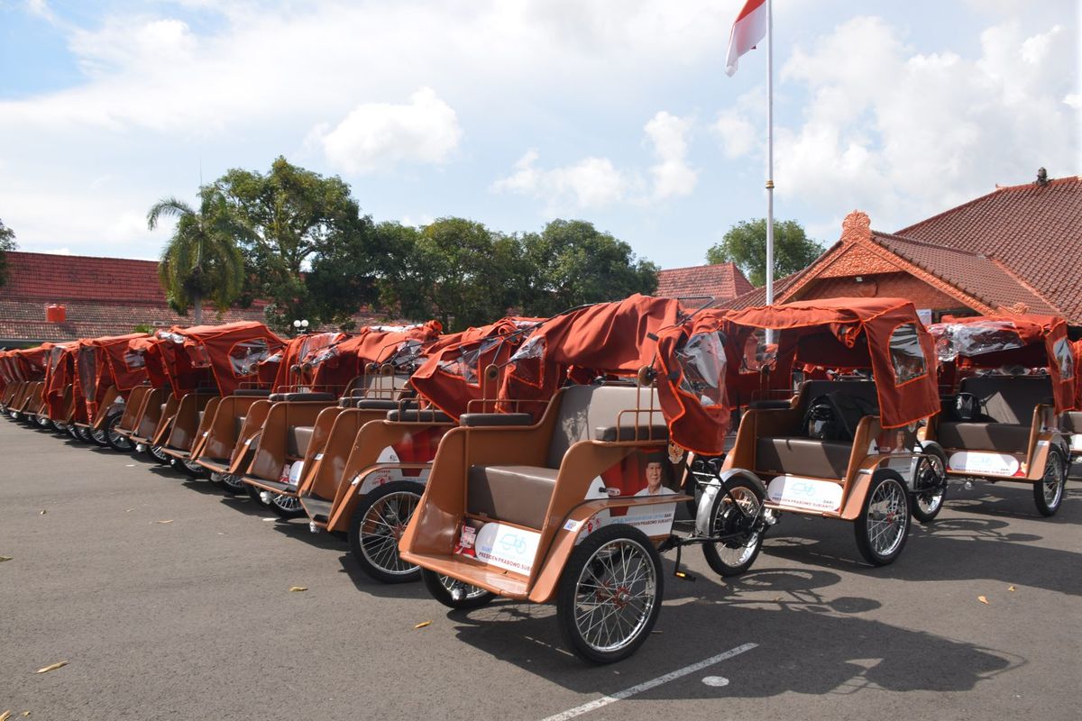 Hadiah Pribadi Presiden Prabowo, Becak Listrik Rp 22 Juta Diterima ...