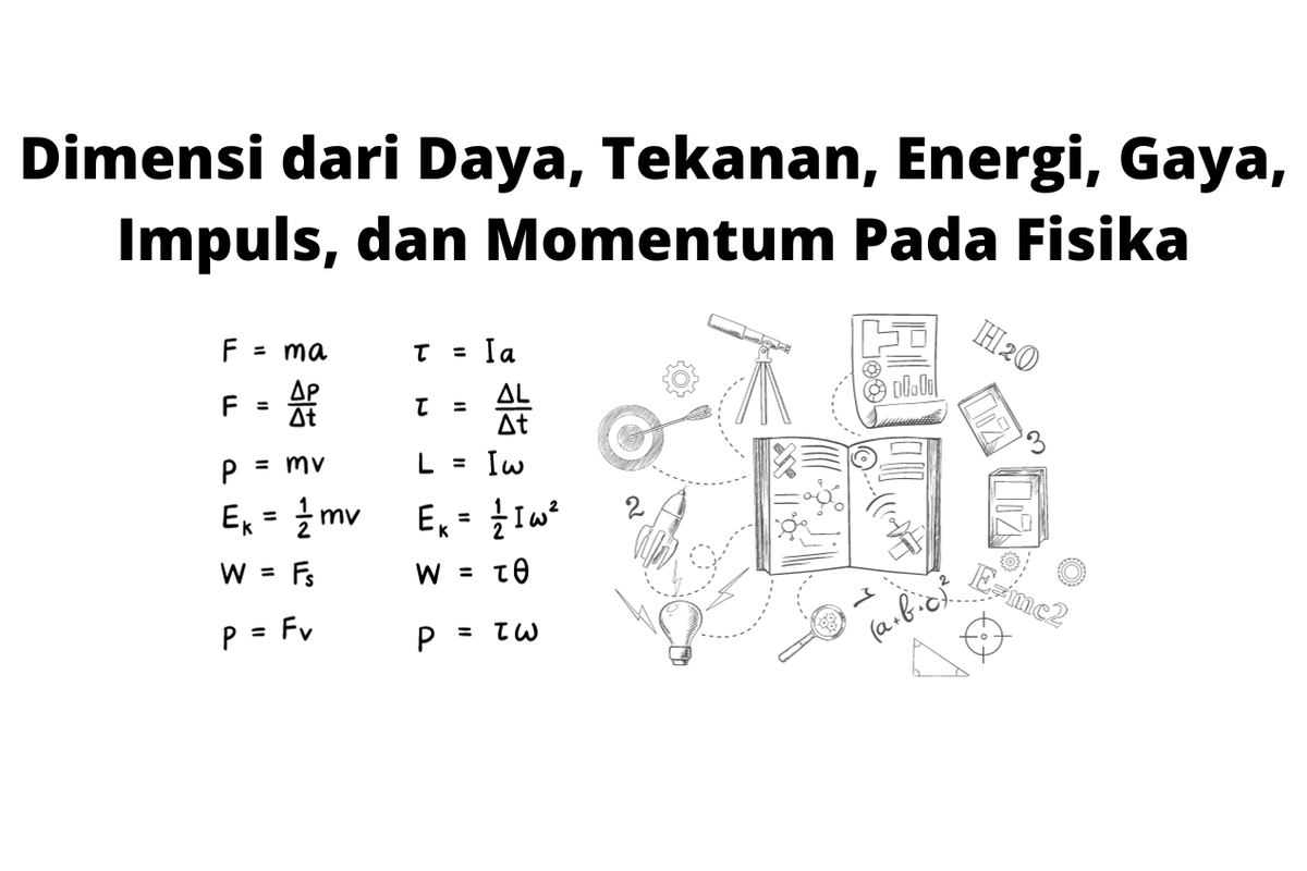 Dimensi dari Daya, Tekanan, Energi, Gaya, Impuls, dan Momentum Pada Fisika