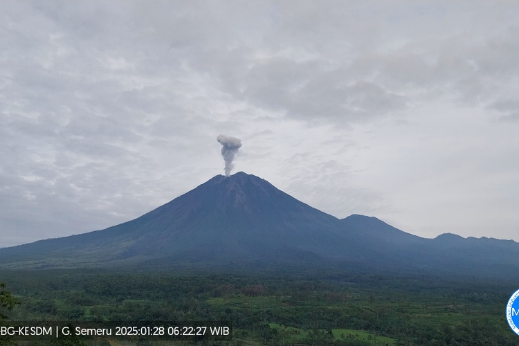 Gunung Semeru Alami Erupsi 6 Kali, Letusan Abu hingga 1.000 Meter