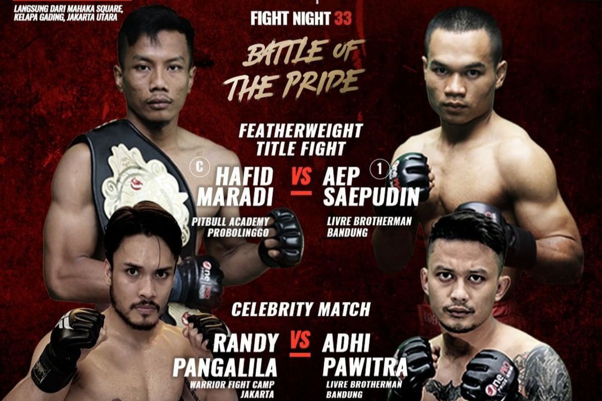 Celebrity Fight dan Title Fight Kelas Bulu Meriahkan One Pride Fight ...
