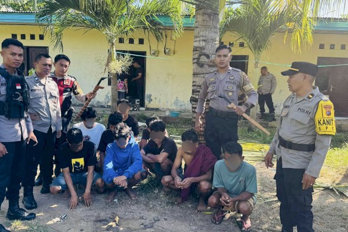 Mabuk Miras di Belakang Kampus dan Mengganggu Warga, 9 Pemuda Ditangkap Polisi