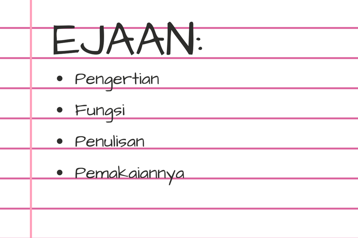 Ejaan: Pengertian, Fungsi, Penulisan dan Pemakaiannya