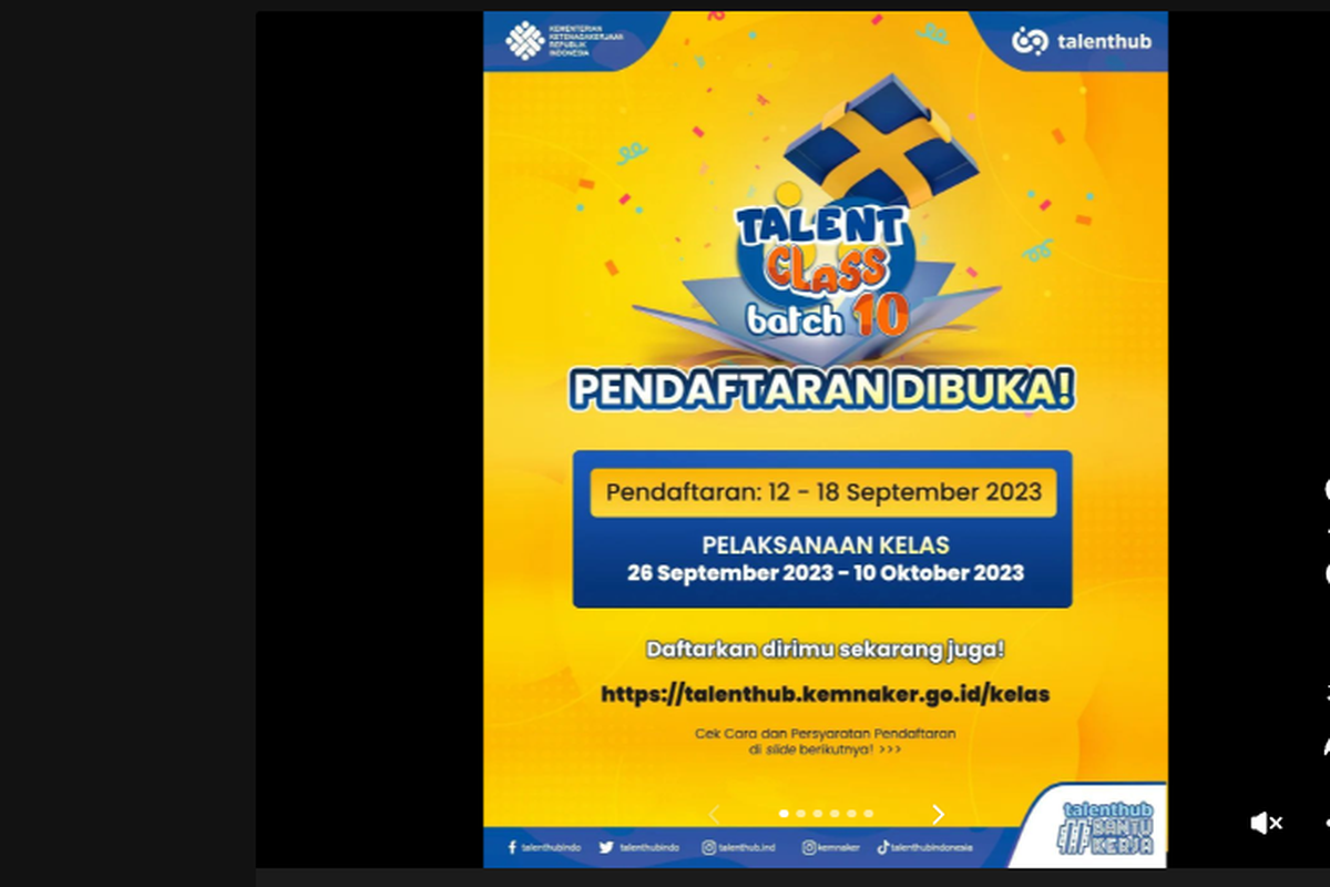 Kemenaker Buka Pendaftaran Talent Class, Apa Saja Syaratnya?