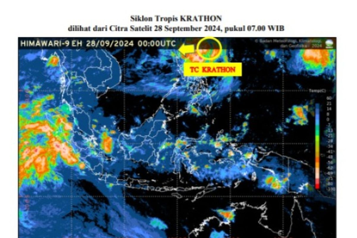 BMKG Deteksi Siklon Tropis Krathon dan Bibit 98W di Sekitar Indonesia, Picu Cuaca Ekstrem?
