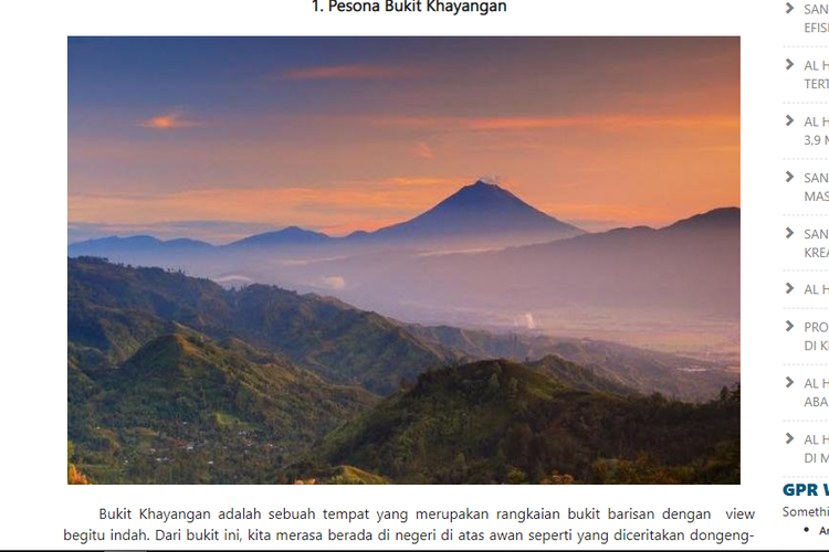 Foto : Bukit Khayangan di Jambi: Daya Tarik, Harga Tiket, dan Rute
