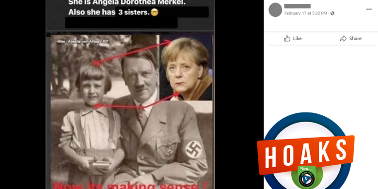 INFOGRAFIK: Muncul Hoaks Adolf Hitler Berfoto dengan Anaknya, yang Disebut Angela Merkel