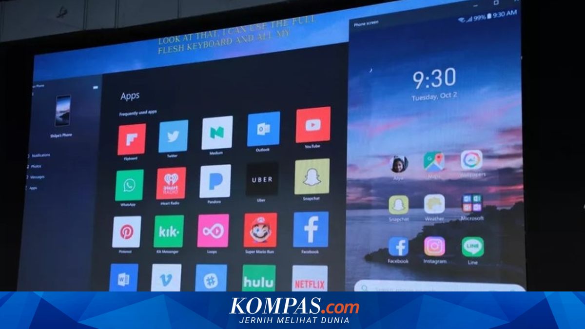 Layar Ponsel Android Bakal Bisa Ditampilkan di Windows 10