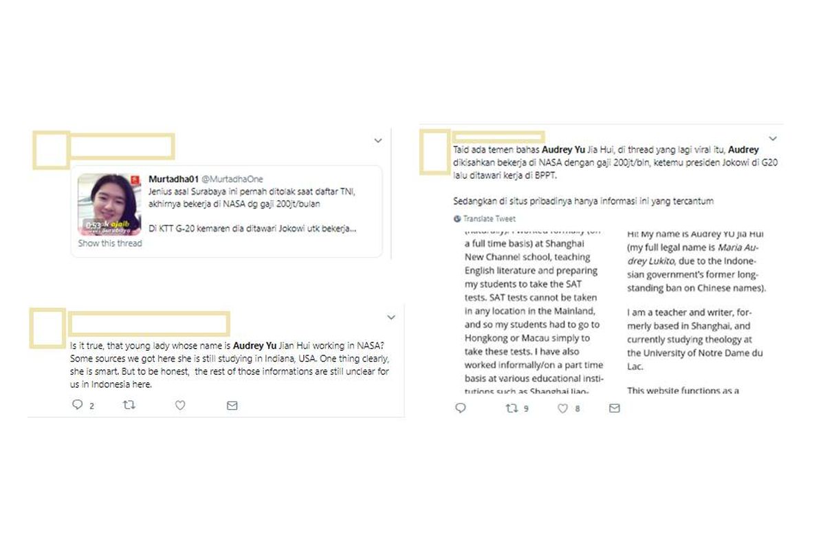 Viral soal Audrey Yu Jia Hui, Ini Klarifikasi Lengkapnya