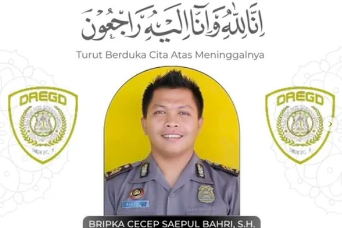 Bripka Cecep Saeful Bahri Gugur saat Kawal Resepsi Anak Dedi Mulyadi ...