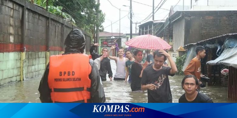 Banjir Setelah Hujan Lebat di Makassar, 1.869 Jiwa Mengungsi