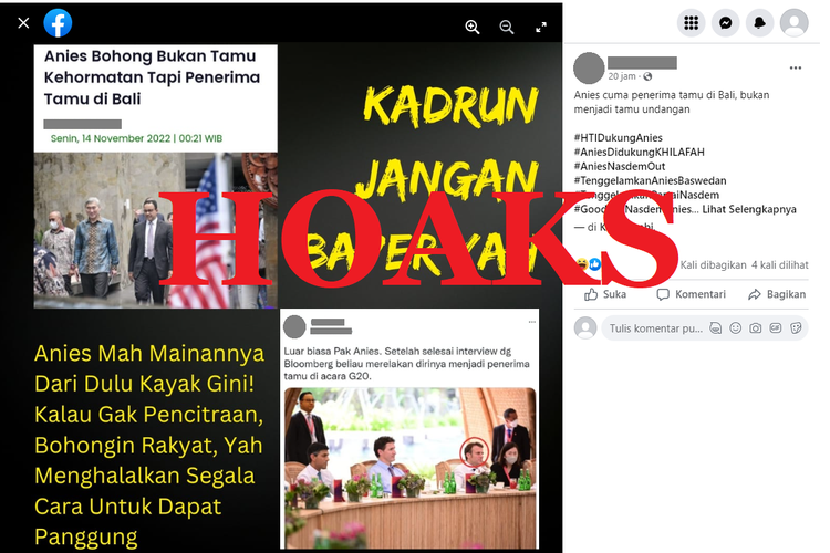 [HOAKS] Foto Anies Baswedan Jadi Penerima Tamu di KTT G20