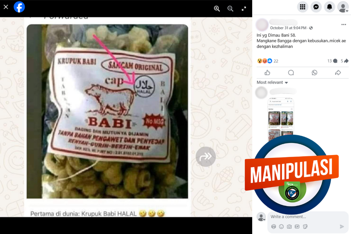 INFOGRAFIK: Hoaks Kerupuk Babi Disertai Logo Halal, Waspada Konten Provokasi!
