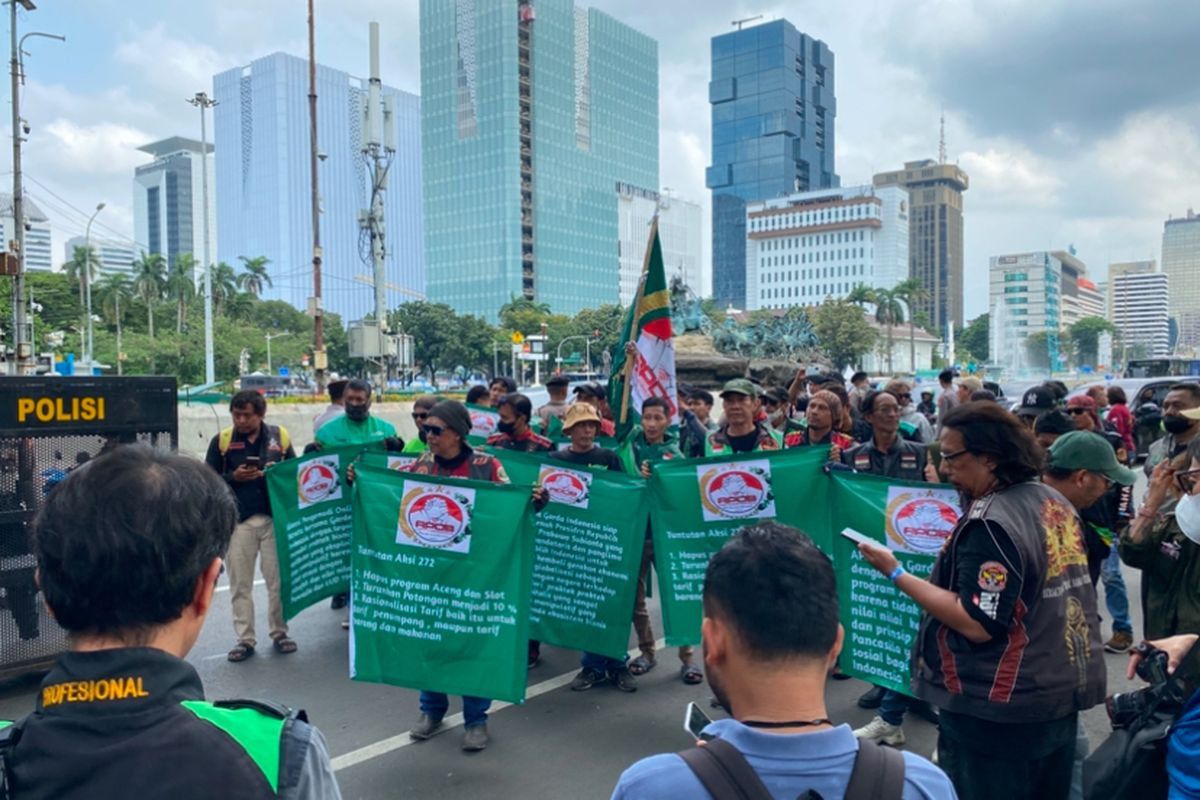 Masih Ada yang Narik saat Demo Ojol, Massa Aksi: Ada Upaya Penggembosan dari Aplikator