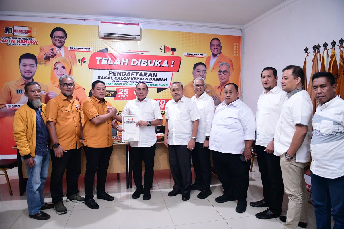 Maju Pilkada Sumut, Edy Rahmayadi Daftar ke 8 Partai, Terakhir Hanura