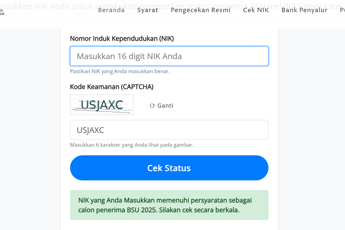 BSU 2025 Cair, Ini Cara Cek Validasi di bsu.kemnaker.go.id