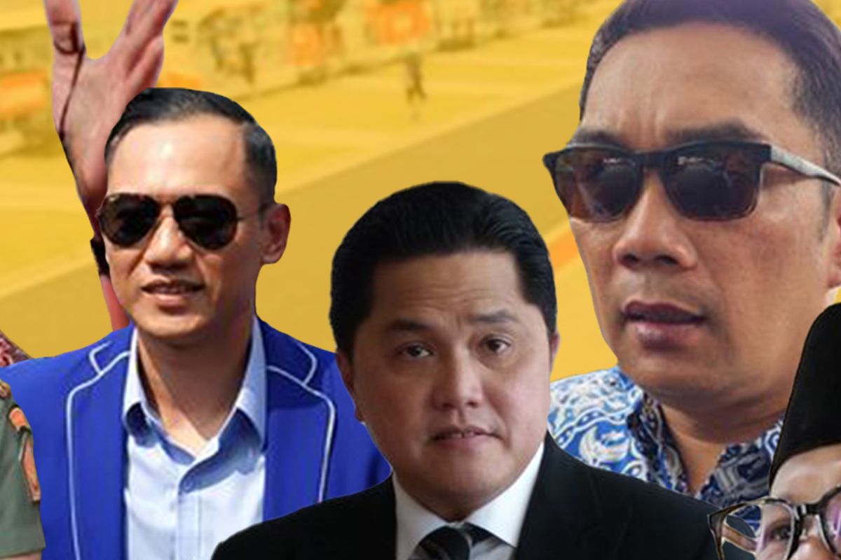 Poltracking: Elektabilitas Cawapres AHY, Ridwan Kamil, Erick Thohir ...