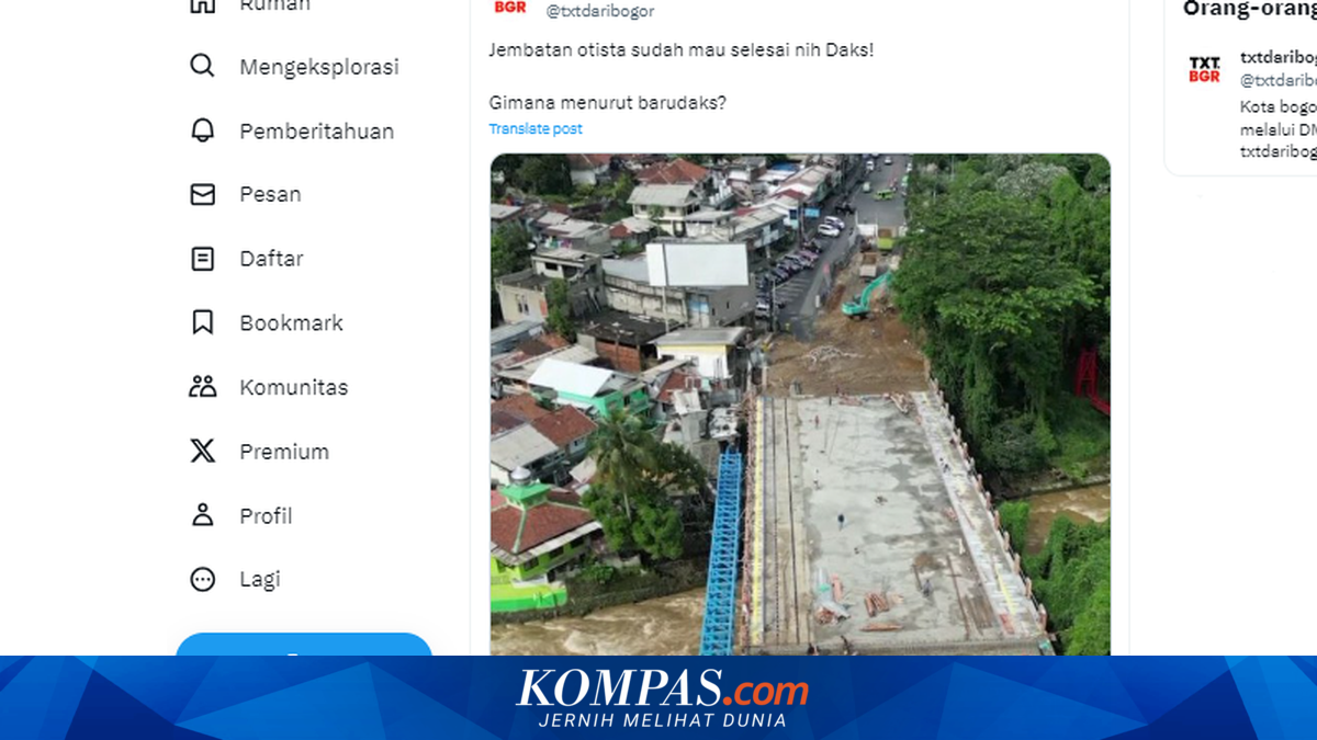 Ada Penampakan Rel di Samping Jembatan Otista, Benarkah untuk Trem Bogor?