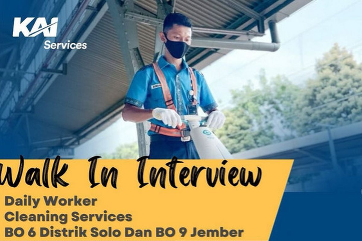 KAI Services Buka Lowongan Kerja "Cleaning Service" untuk Lulusan SMA