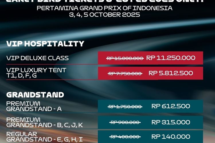 Tiket MotoGP Mandalika 2025 Sudah Bisa Dipesan, Ada Harga Promo