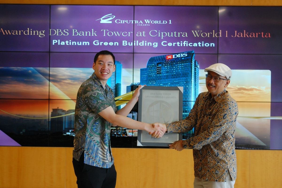 DBS Bank Tower Raih Sertifikat Bangunan Hijau "Platinum" dari GBCI