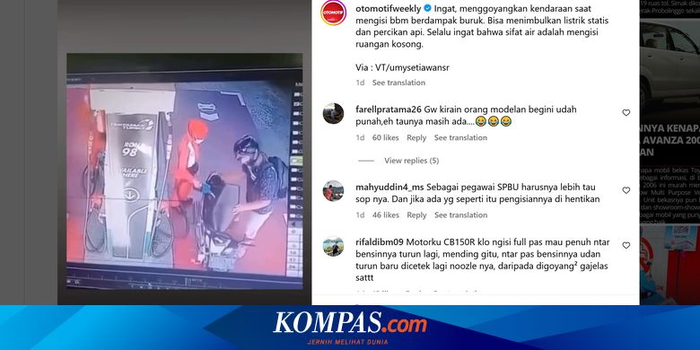 Video Viral, Masih Banyak yang Goyangkan Kendaraan Saat Isi Bensin